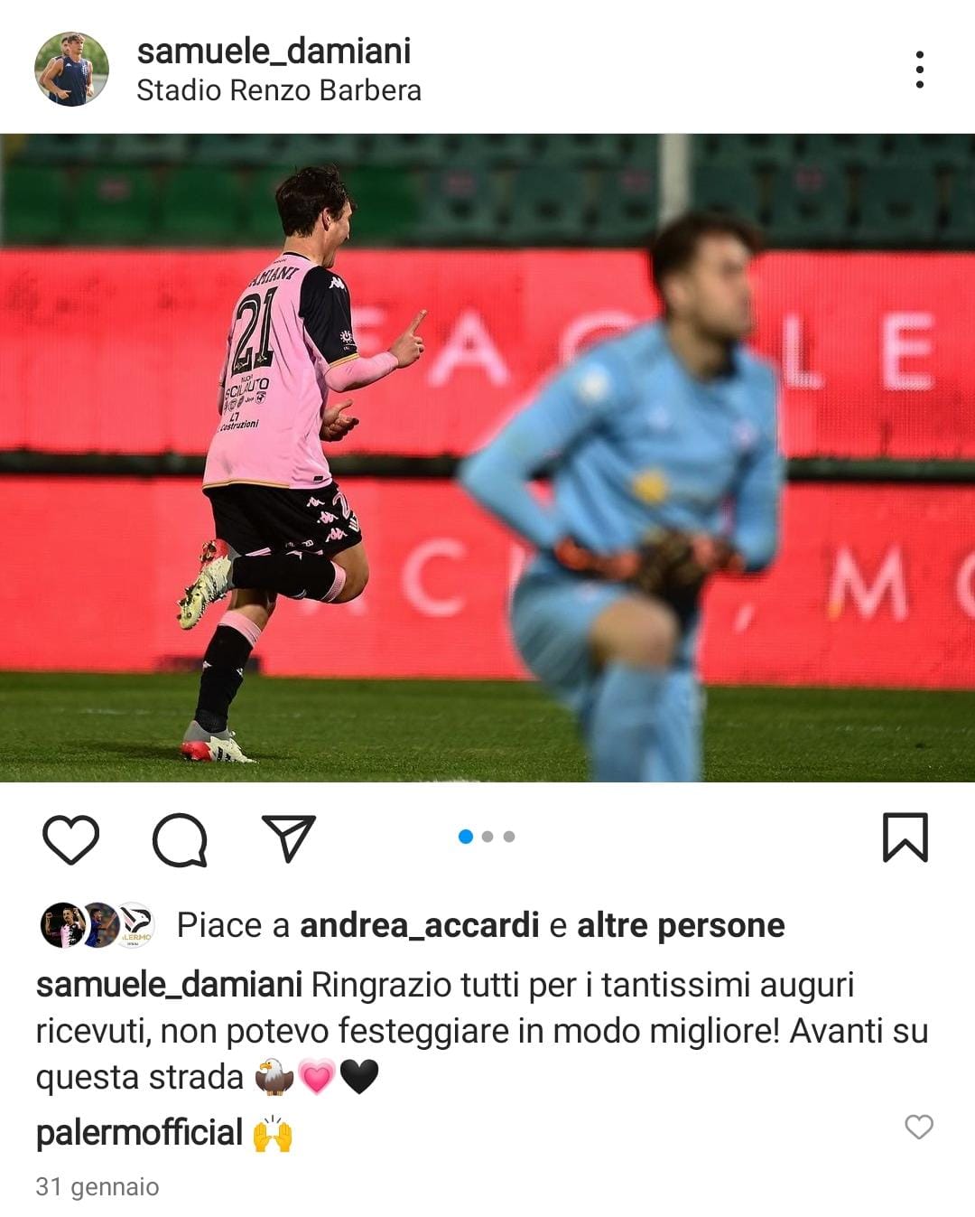 Dall’Empoli a Baldini: Damiani, una risorsa in più per il Palermo