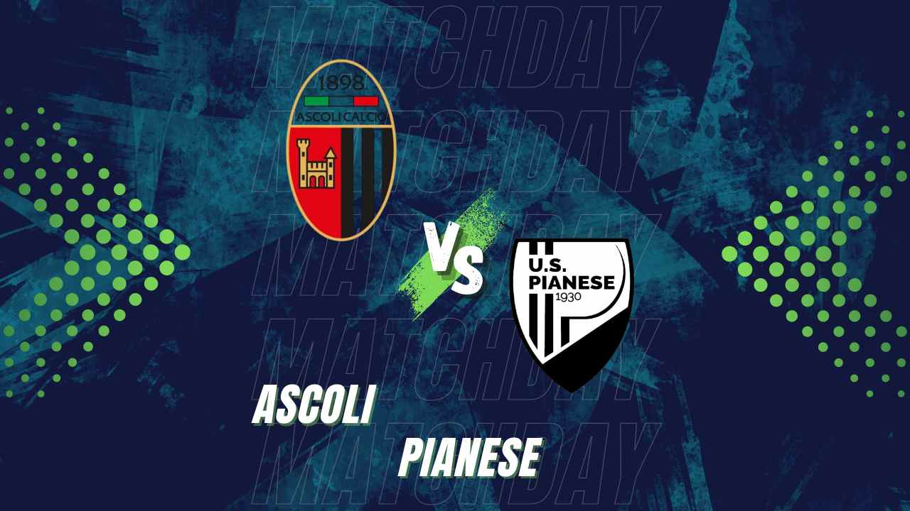 Ascoli-Pianese: diretta live testuale, formazioni, tabellino